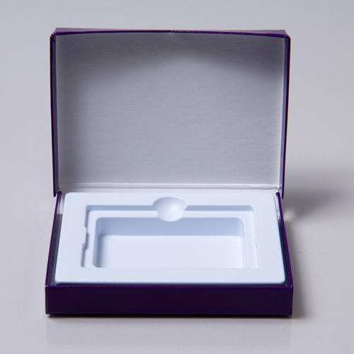 4-5/8 x 3-3/8 x 5/8 PURPLE ICE GIFT CARD BOX WITH PLATFORM INSERT