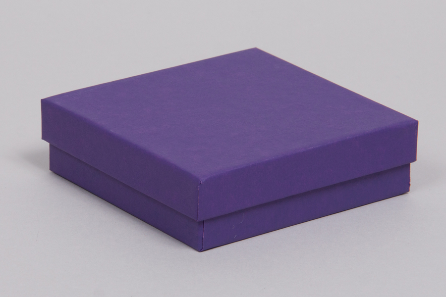 #33 Matte Purple Cotton Filled Jewelry Boxes