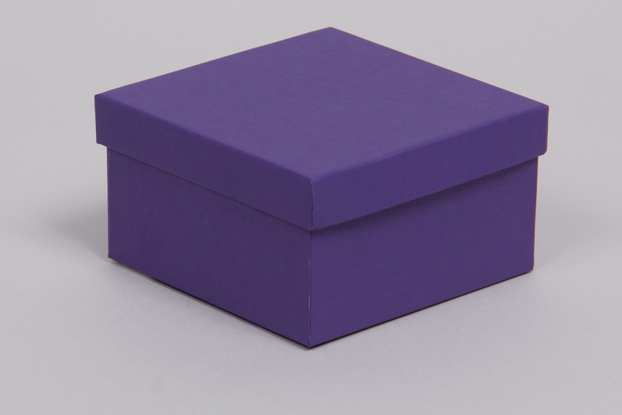 #34 Matte Purple Cotton Filled Jewelry Boxes