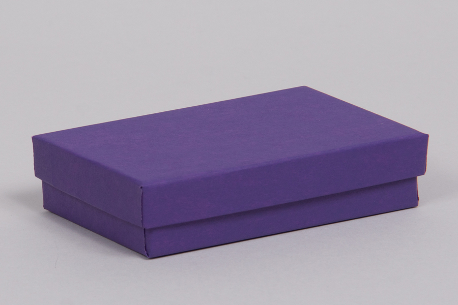 #65 Matte Purple Cotton Filled Jewelry Boxes