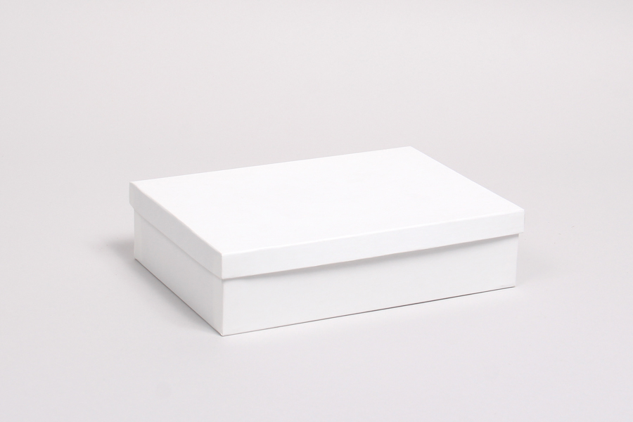 #85D White Gloss Cotton Filled Jewelry Boxes
