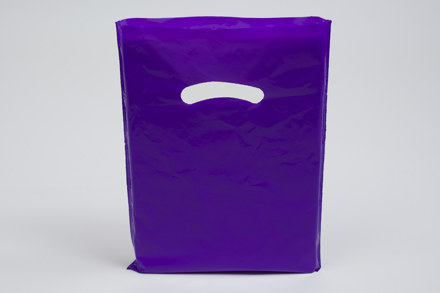 9x12 Purple Premium Super Gloss Plastic Bags - 1.25 mil