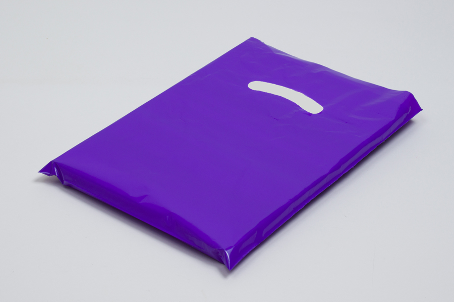9x12 Purple Premium Super Gloss Plastic Bags - 1.25 mil