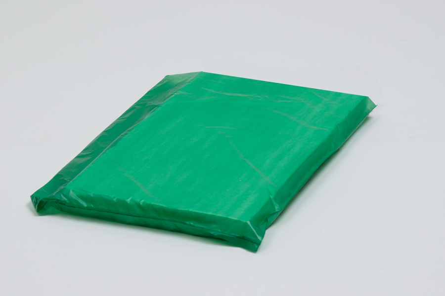 8.5 x 11 Dark Green Satin High Density Plastic Bags - 0.60 Mil