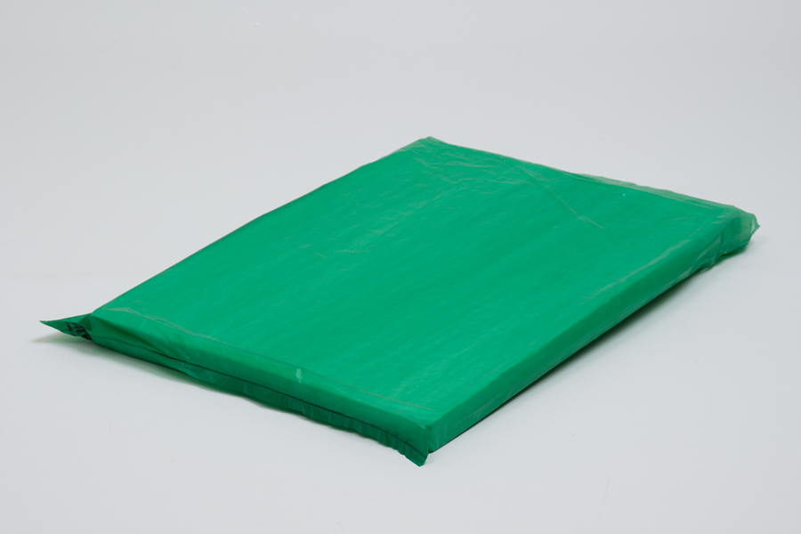 12 x 15 Dark Green Satin High Density Plastic Bags - 0.60 Mil