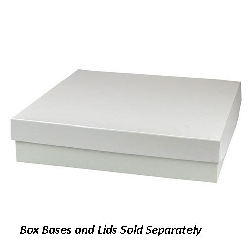 10x10x3 White Gloss Hi-Wall Folding Gift Boxes *Lids Sold Separately*