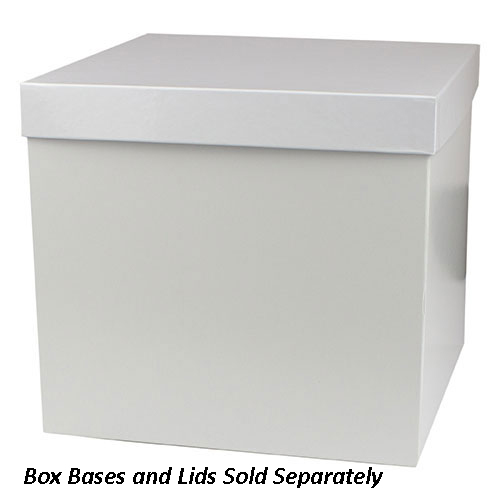 10x10x6 White Gloss Hi-Wall Folding Gift Boxes *Lids Sold Separately*
