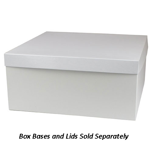 14x14x6 White Gloss Hi-Wall Folding Gift Boxes *Lids Sold Separately*