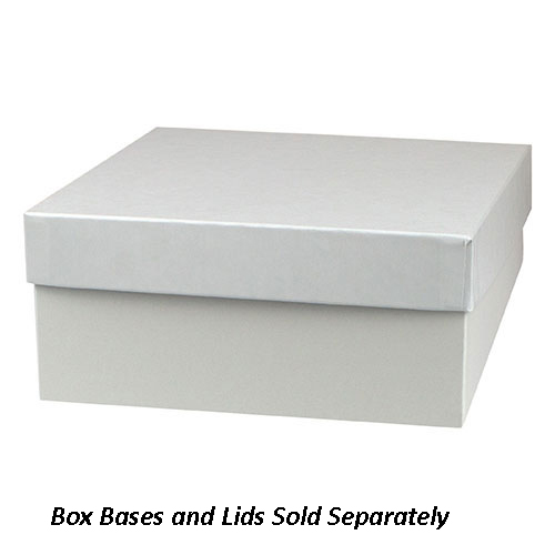 8x8x3 White Gloss Hi-Wall Folding Gift Boxes *Lids Sold Separately*