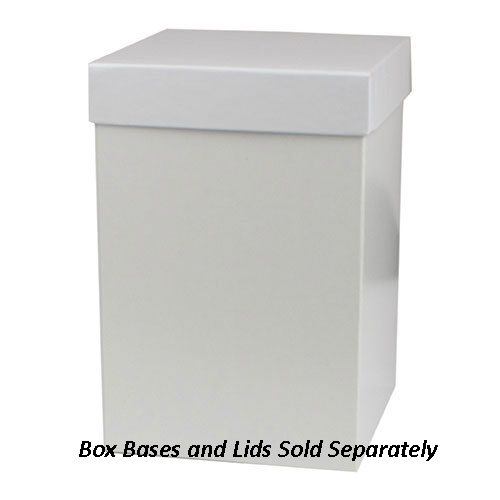 6x6x9 White Gloss Hi-Wall Folding Gift Boxes *Lids Sold Separately*