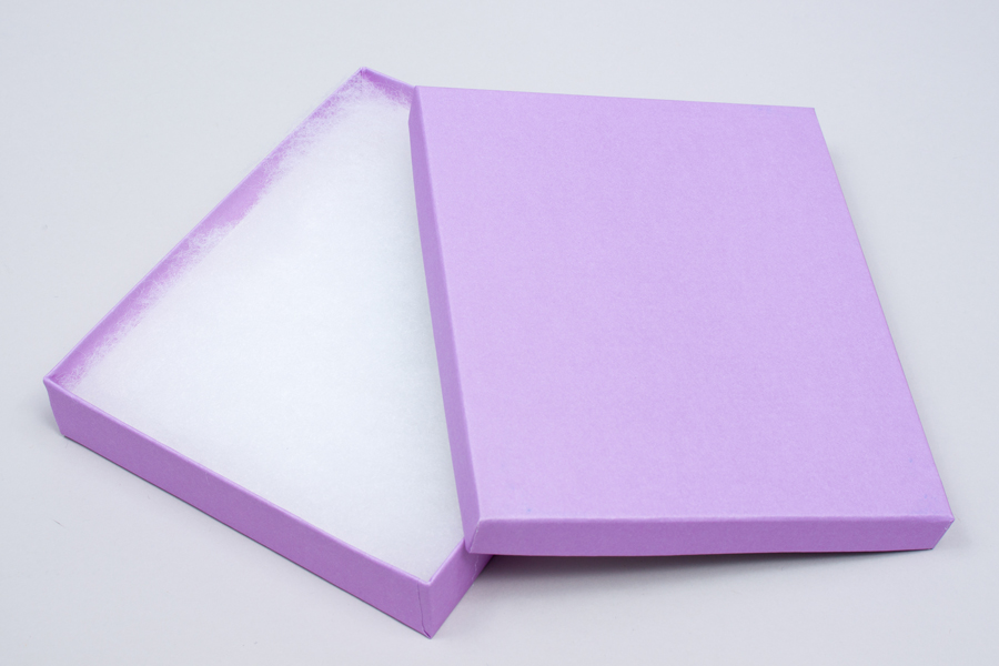 (#65) 6 x 5 x 1 Matte Lilac Jewelry Boxes