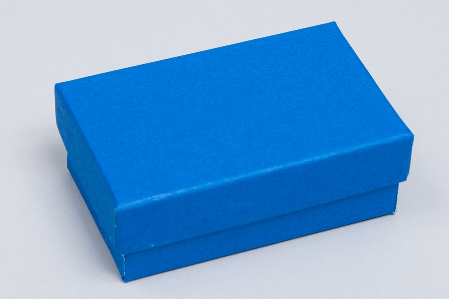 (#21) 2-1/2 x 1-1/2 x 7/8 Matte Cobalt Blue Jewelry Boxes