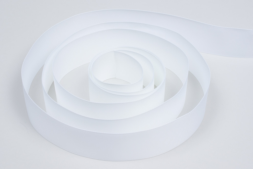 1-1/2" x 100YDS White Grosgrain Roll Ribbon