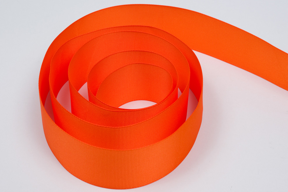 1-1/2" x 100YDS Torrid Orange Grosgrain Roll Ribbon