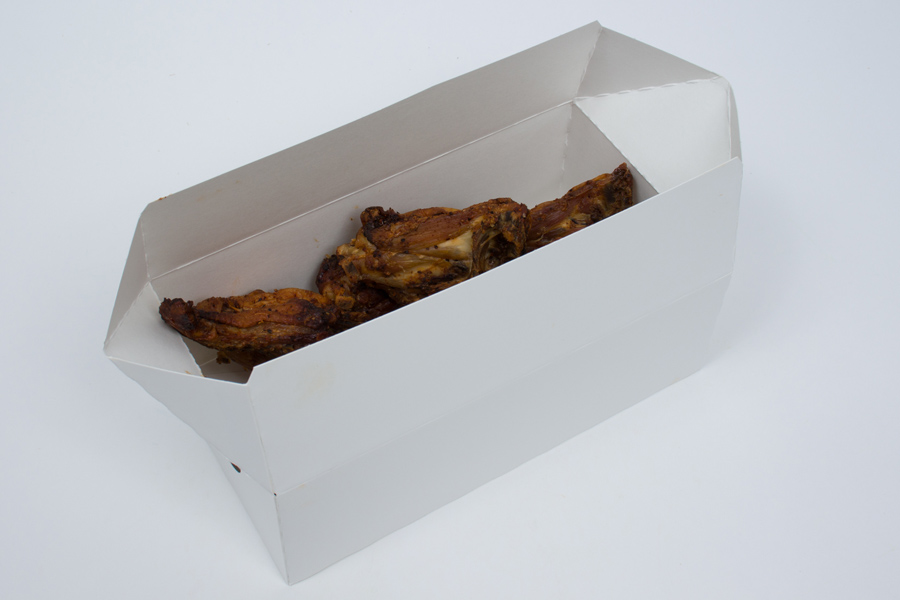 8-7/8 x 4-7/8 x 3-1/16 White Fast Top Carry Out Box