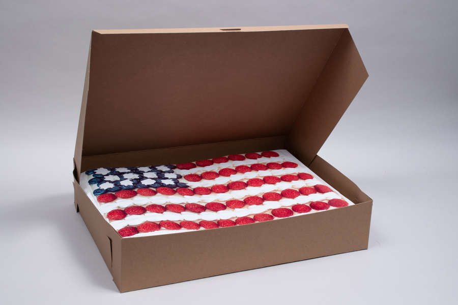 19x14x4 Recycled Natural Kraft Bakery Cake Boxes