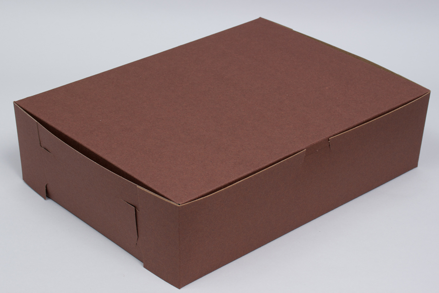 19x14x4 Recycled Chocolate Brown Bakery Cake Boxes