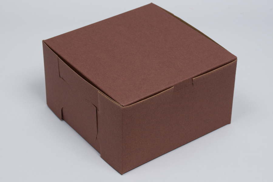 10x10x5 Recycled Chocolate Brown Bakery Cake Boxes