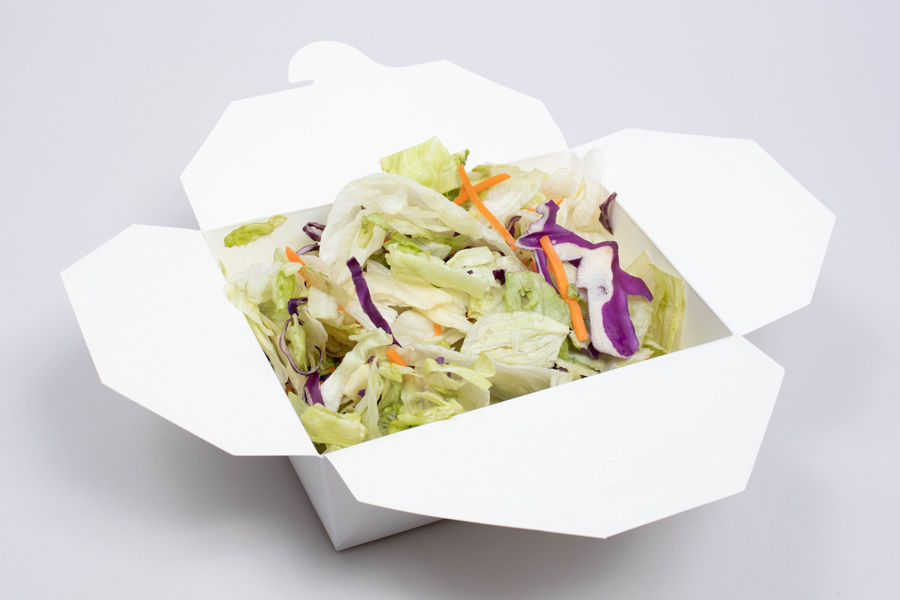 7-3/4 x 5-1/2 x 3-1/2 White Paper Folding #4 Food Takeout Containers