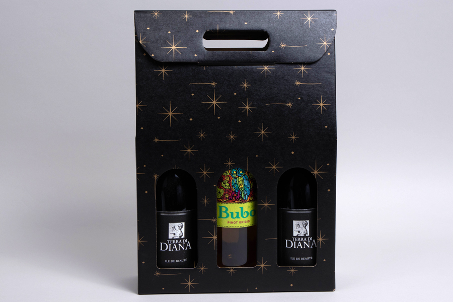 10-5/8 x 3-1/2 x 15" Constellation Wine Bottle Carriers with Windows ...