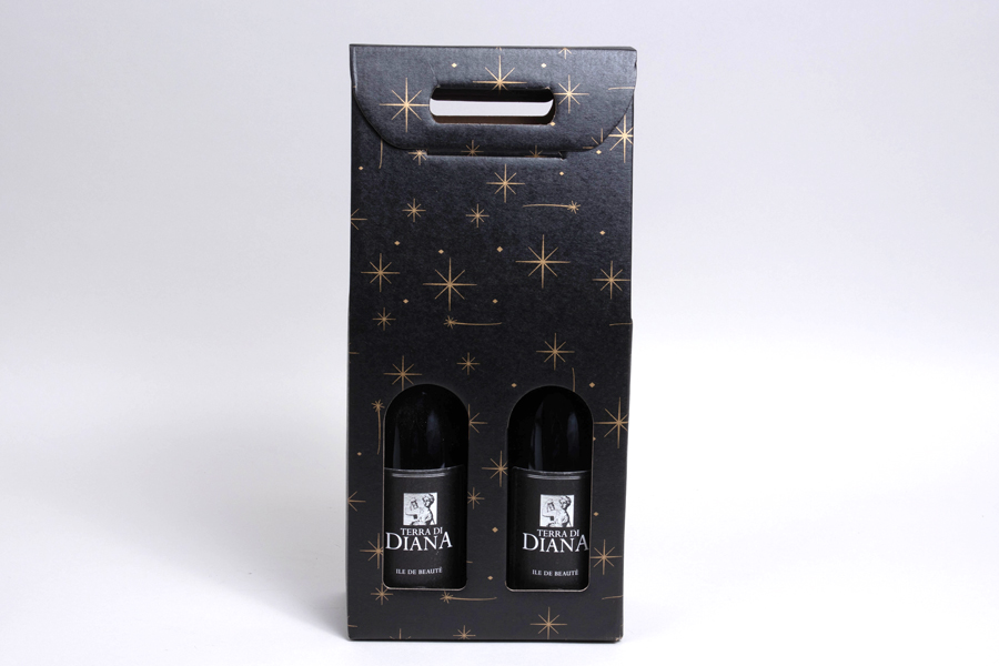 7 x 3.5 x 15" Constellation Wine Bottle Carriers with Windows - 2 ...