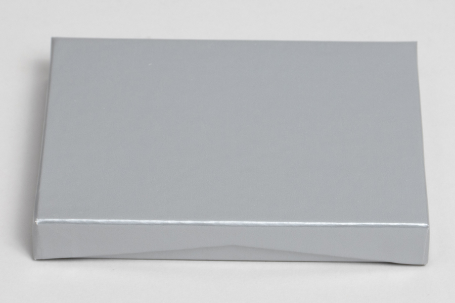 4-5/8 X 3-3/8 X 5/8 Silver Ice Gift Card Box With Platform Insert