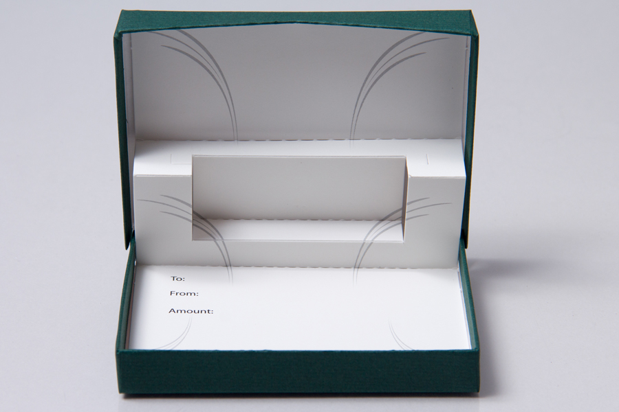 4-5/8 X 3-3/8 X 5/8 Forest Matte Gift Card Box With Pop-Up Insert