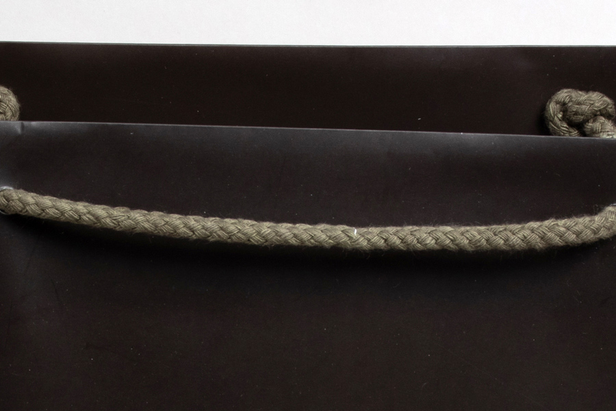 Matte Chocolate Brown Eurotote Shopping Bags - 16 x 6 x 12 - 100 per Case