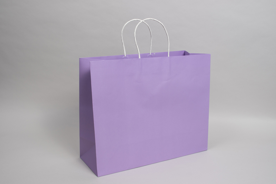 16 x 6 x 13 Lavender Eco-Friendly Paper Shopping Bags